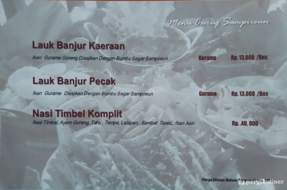 Selalu diperbarui! Menu Curug Sampireun, Sukmajaya, Depok