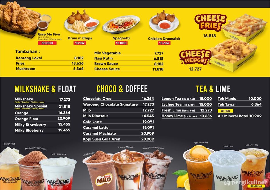 Selalu Diperbarui Menu Waroeng Steak And Shake Lengkong Bandung