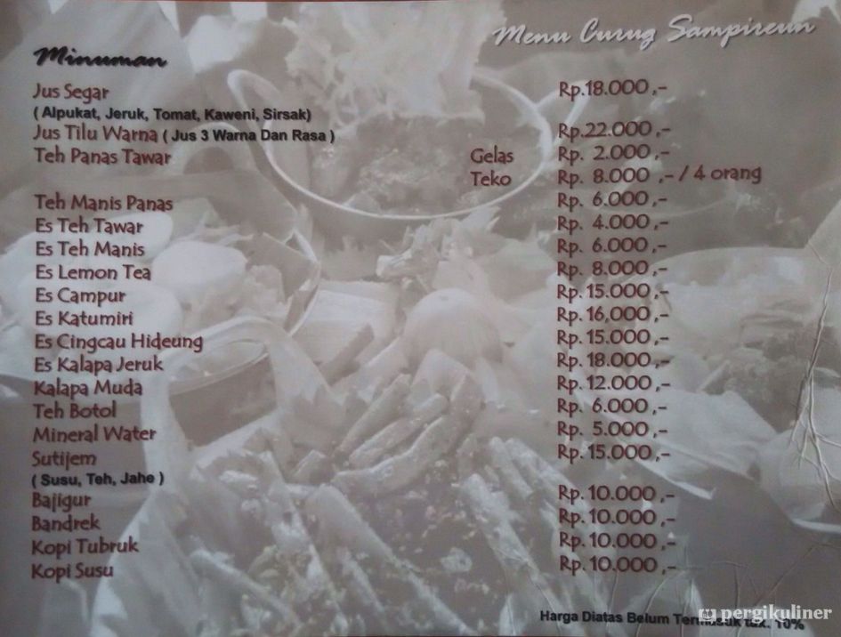 Selalu diperbarui! Menu Curug Sampireun, Sukmajaya, Depok