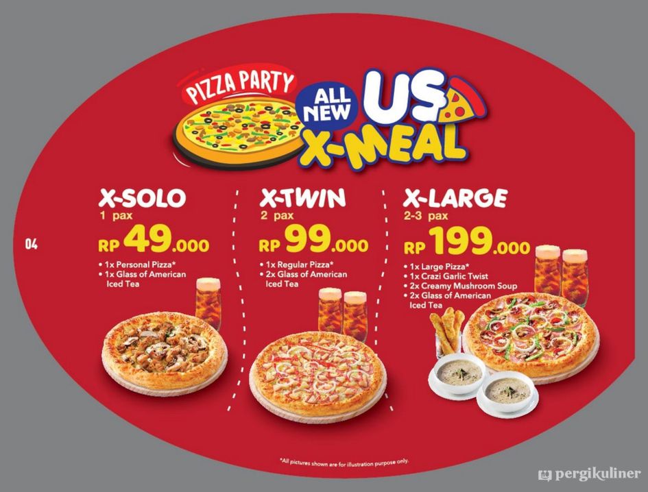 Us pizza menu store