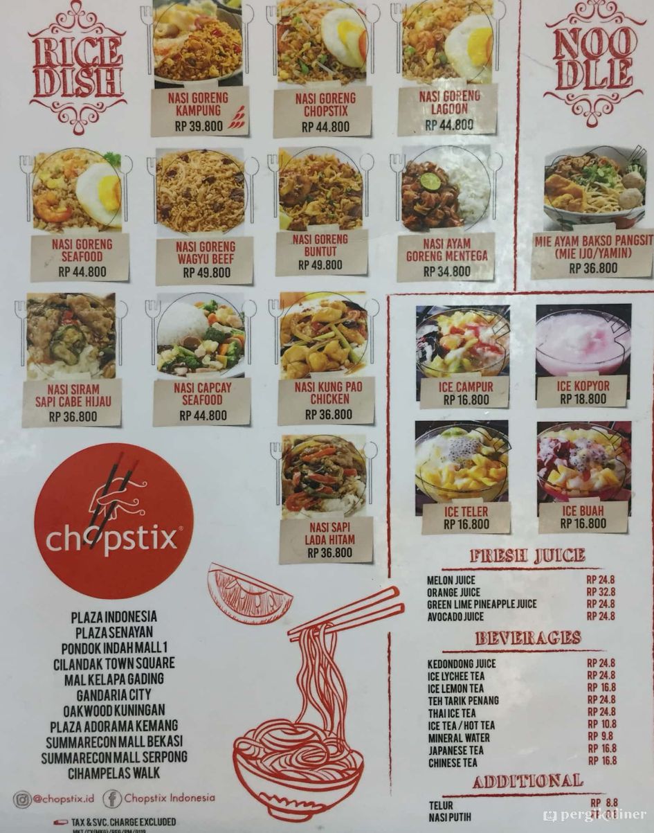 Chopstix menu store