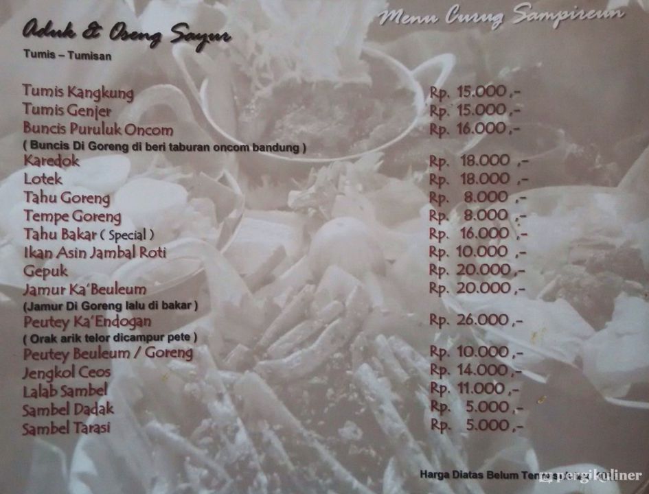Selalu diperbarui! Menu Curug Sampireun, Sukmajaya, Depok