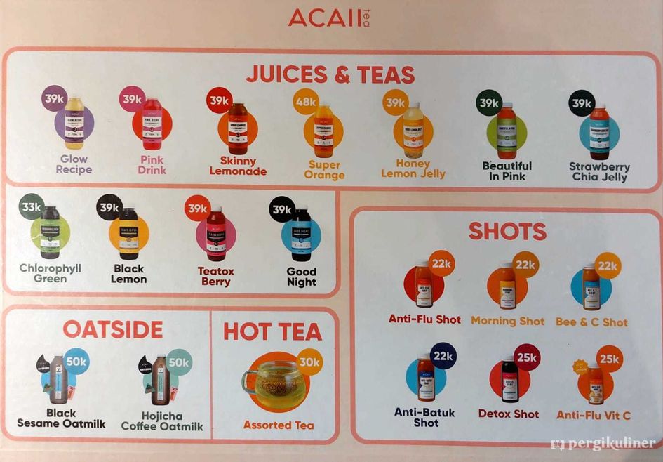 Selalu Diperbarui Menu Acaii Tea Scbd