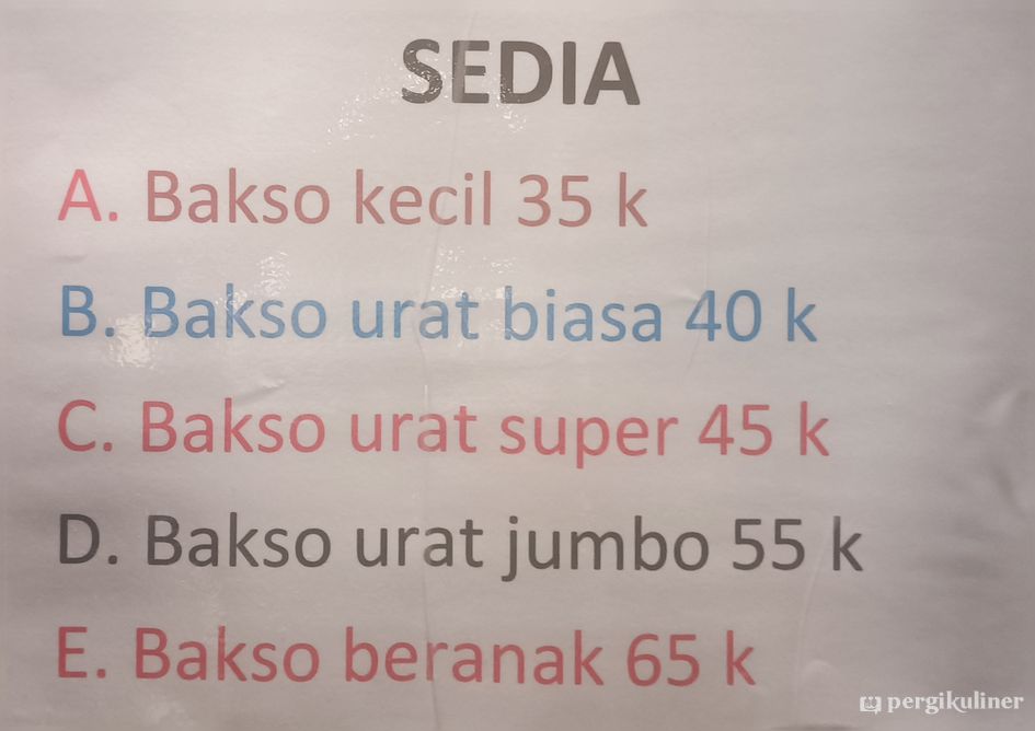 Selalu Diperbarui Menu Bakso Wonogiri Blok M 