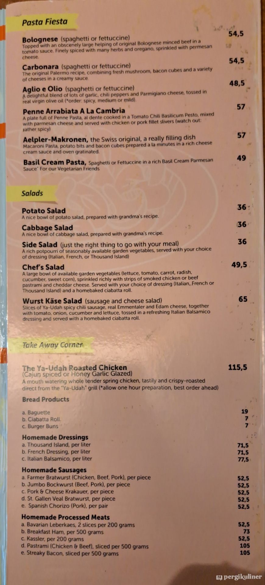 Selalu Diperbarui Menu Ya Udah Bistro Menteng