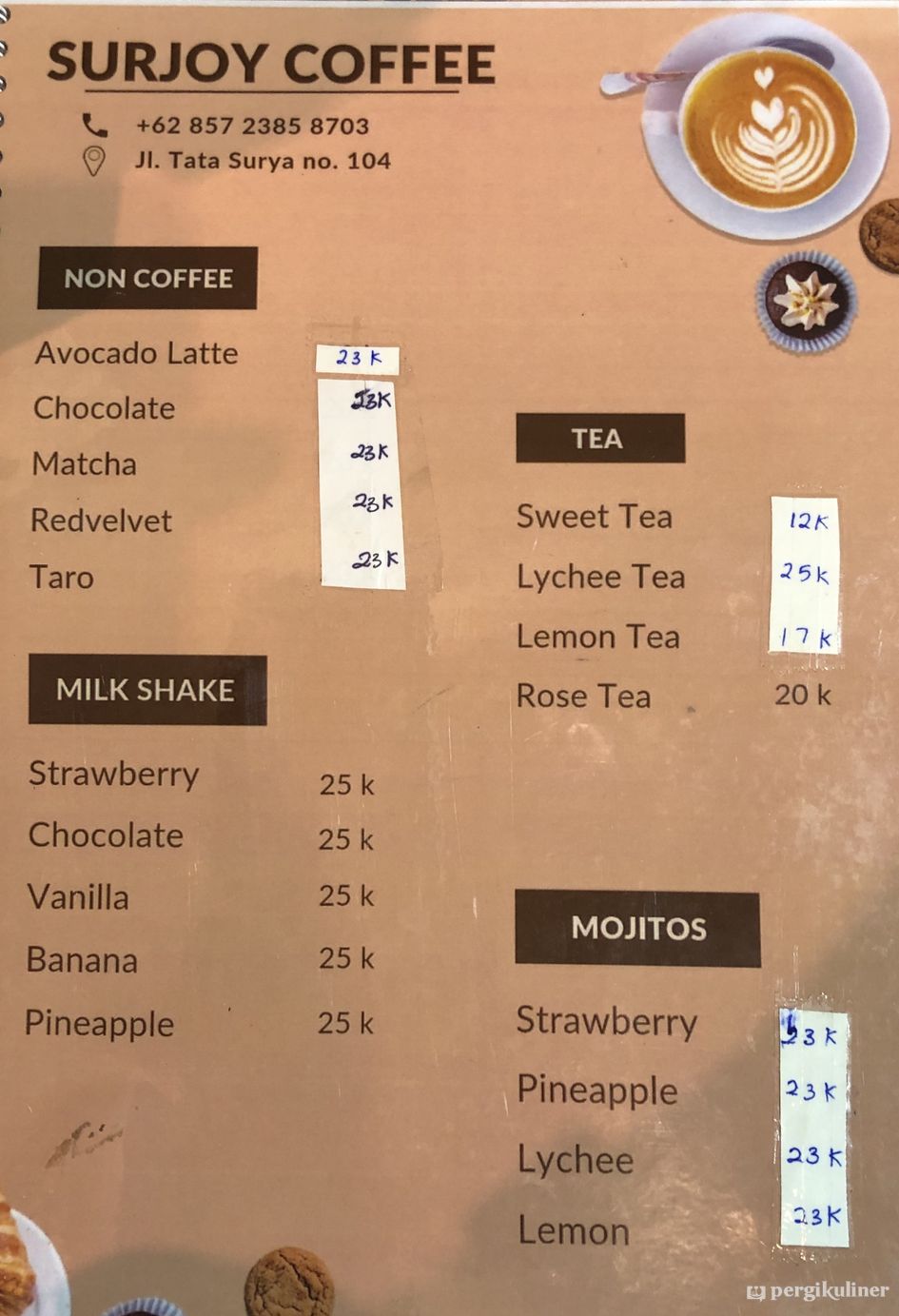 Selalu Diperbarui Menu Surjoy Coffee Margahayu Bandung